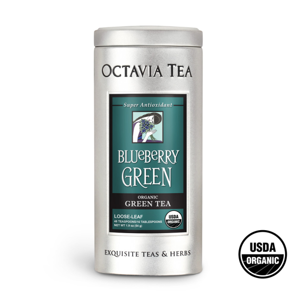 Blueberry Green Tea (Tin) | Best Loose Leaf Green Tea | Octavia Tea